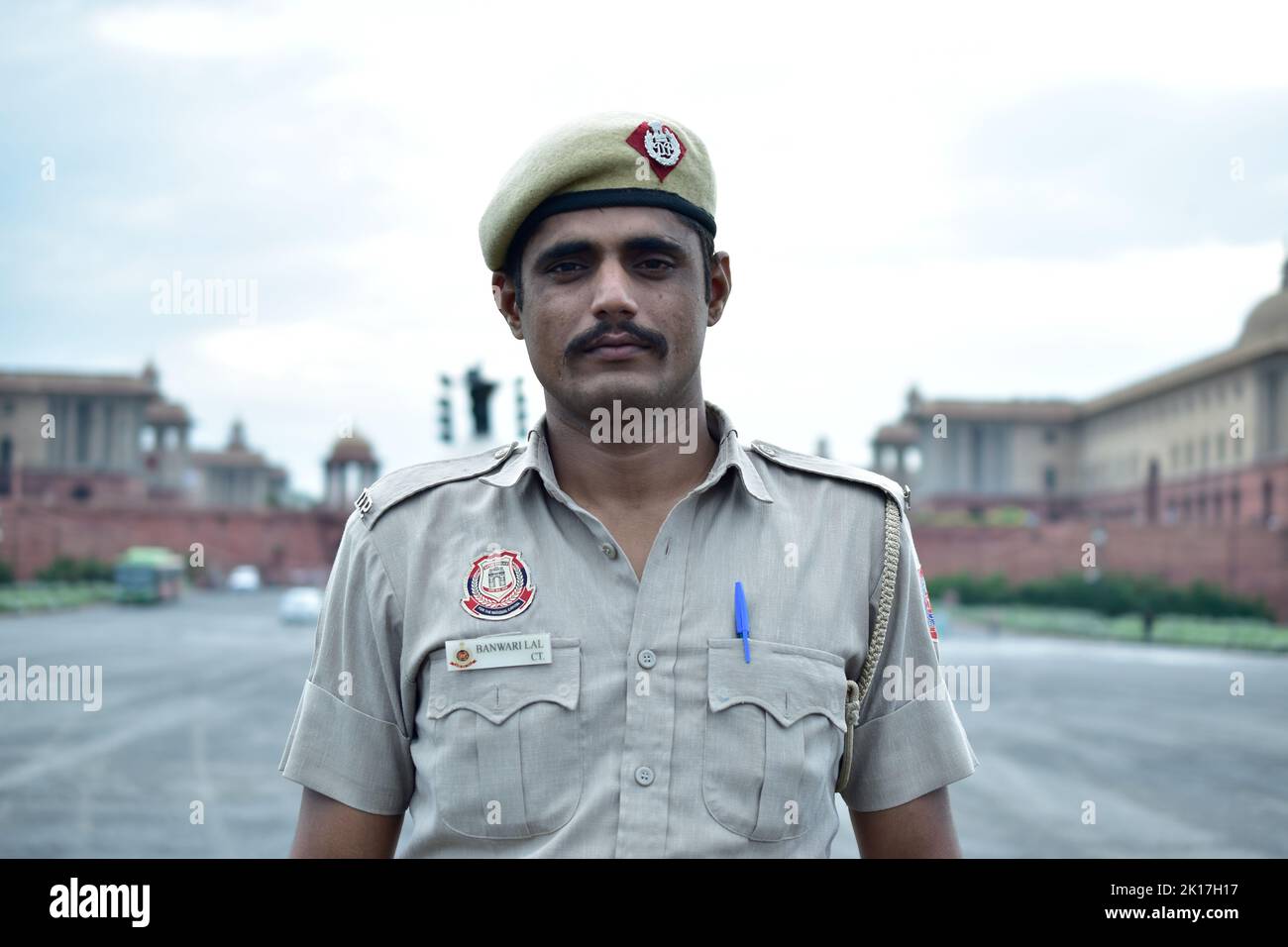 New Delhi, India - 14 September 2022 : Portrait of Indian Police ...