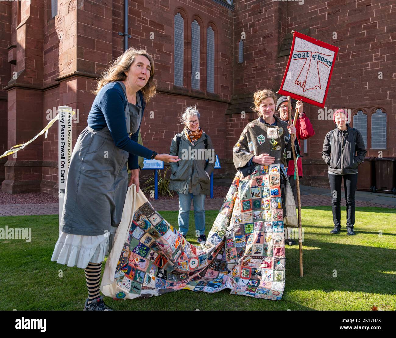 Dunbar, East Lothian, Scotland, UK, 16th September 2022. COP26 Coat of ...