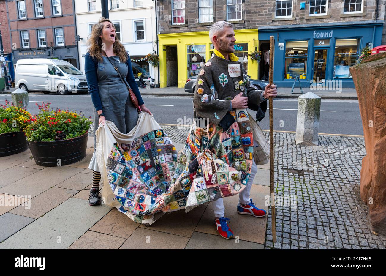 Dunbar, East Lothian, Scotland, UK, 16th September 2022. COP26 Coat of ...