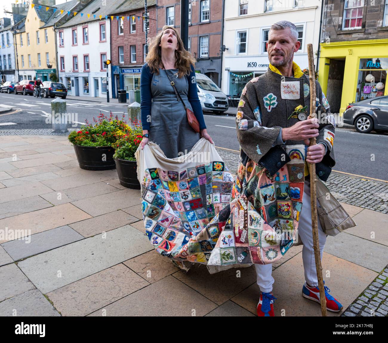 Dunbar, East Lothian, Scotland, UK, 16th September 2022. COP26 Coat of ...