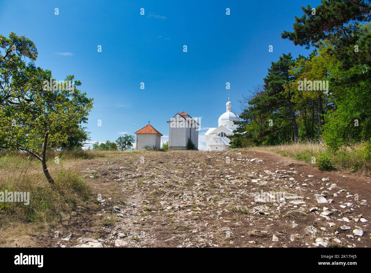 The Way of the Cross on Holy Hill in summer.. Moravia region Stock ...