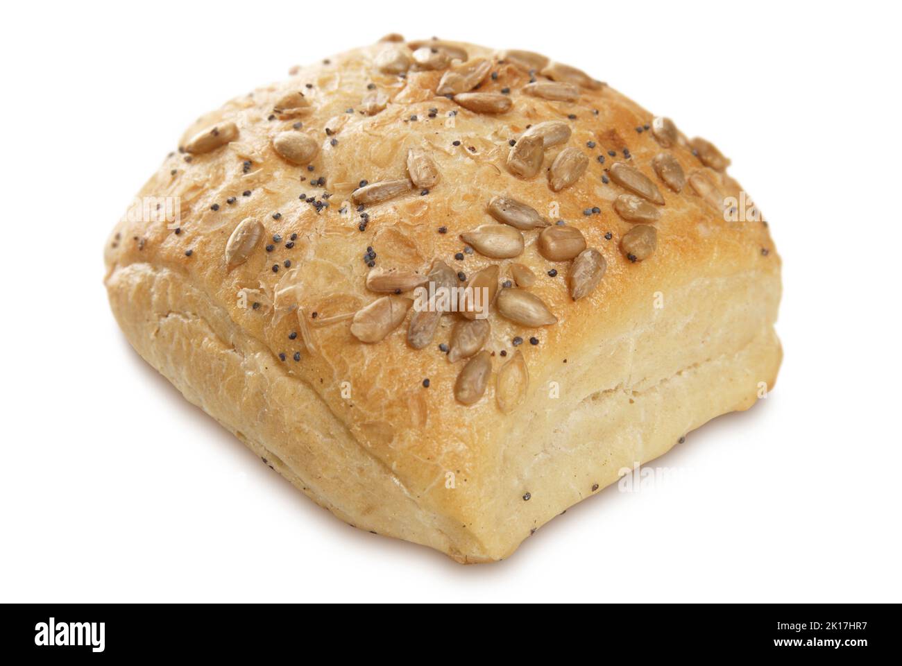 A single crusty bread cob on white cut out Stock Photo - Alamy