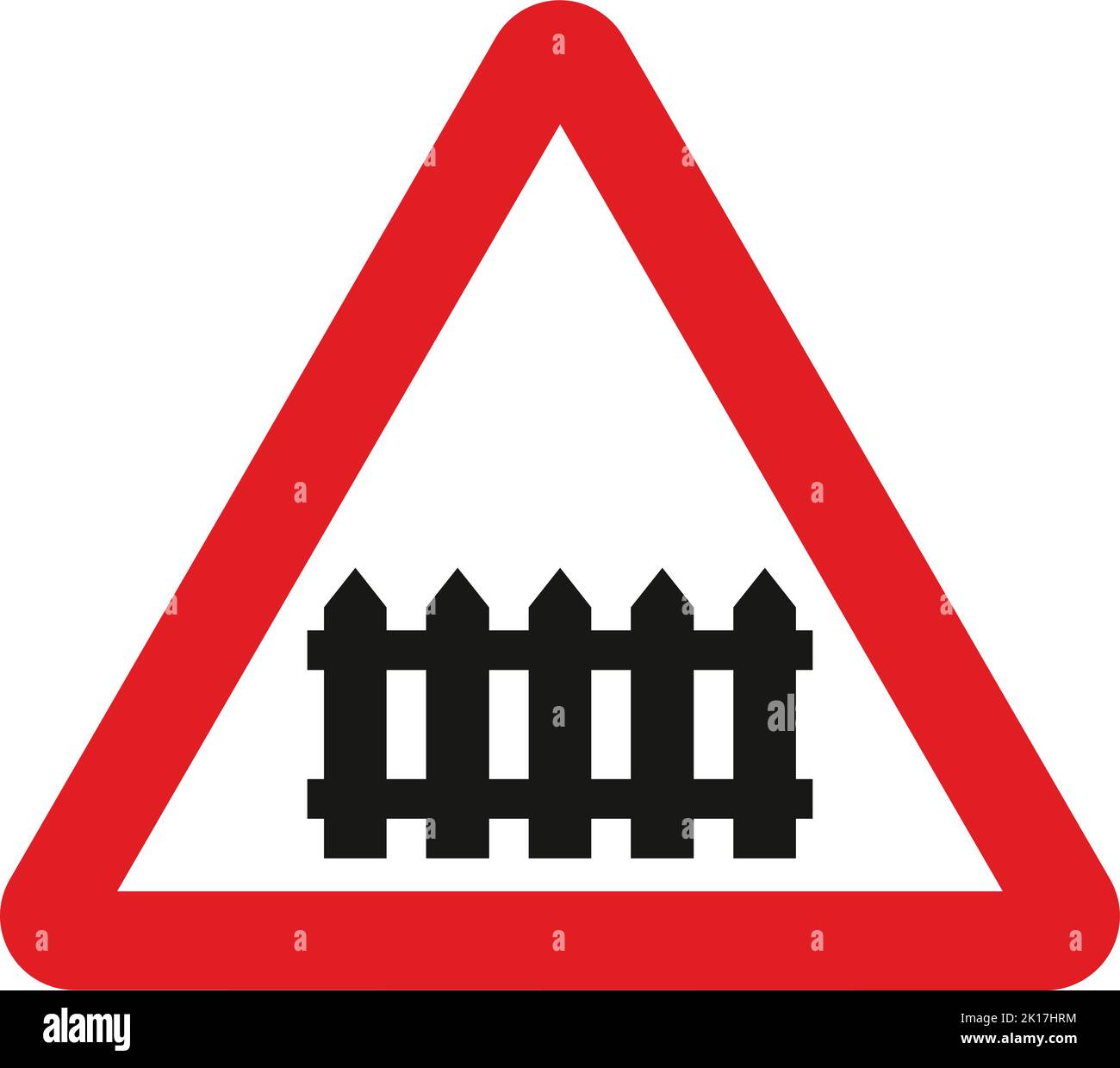 Road with level crossing Stock Vector Images - Alamy
