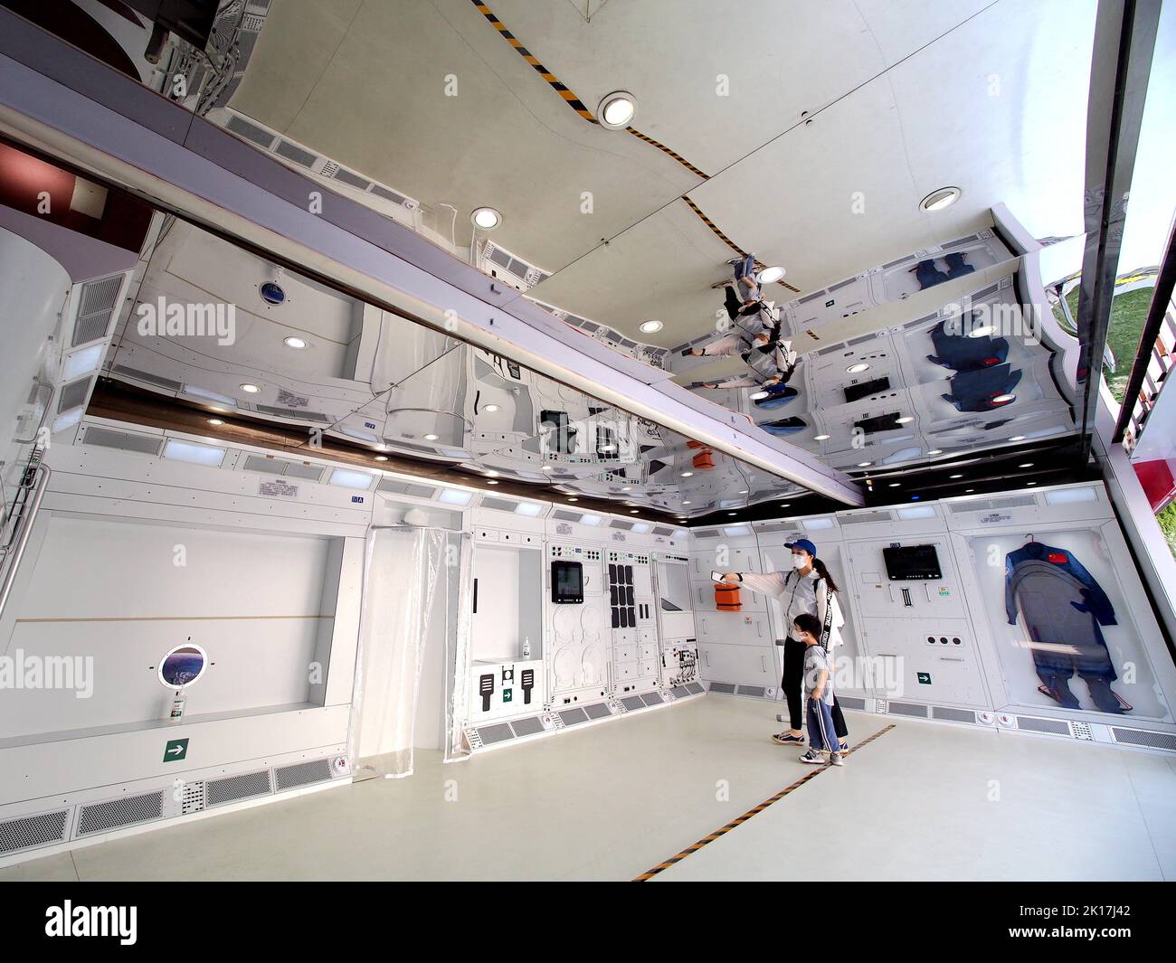 BEIJING, CHINA - SEPTEMBER 16, 2022 - Visitors experience life in space ...
