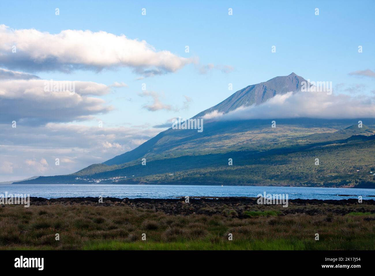 Pico volcano, summit of Portugal located on Pico Island in the Azores ...