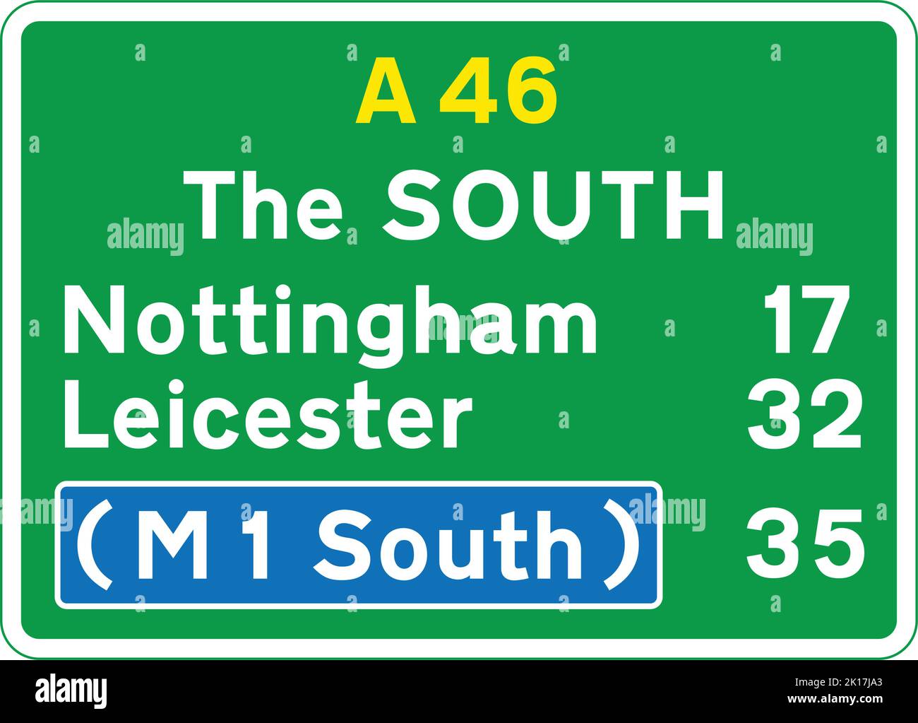 Route confirmatory sign after junction, The Highway Code Traffic Sign ...