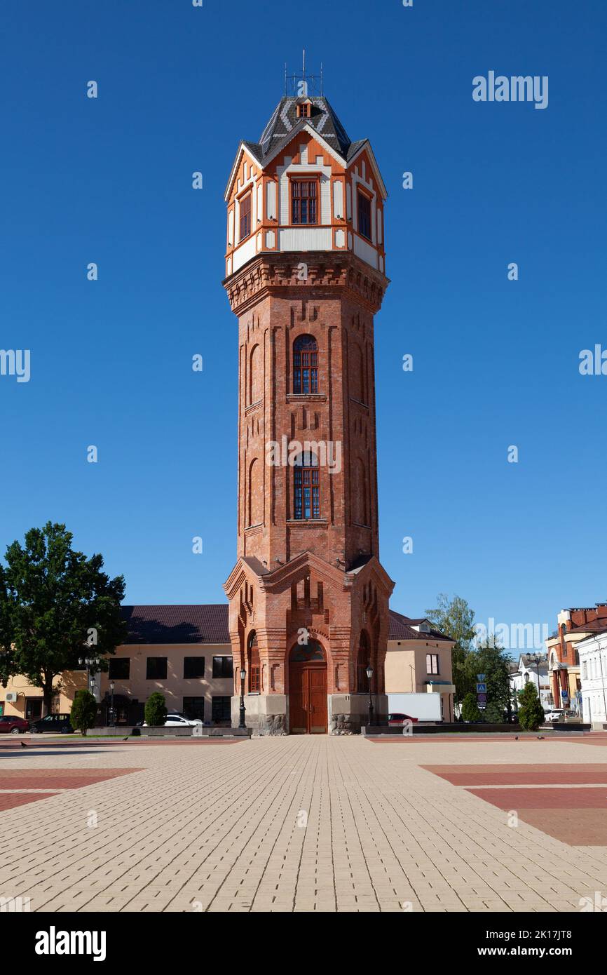 The main attraction of the city of Staraya Russa is an old water tower ...