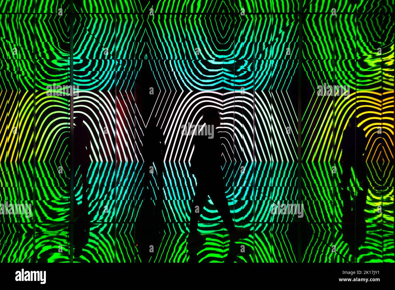 London, UK. 16 September 2022. People experience INTO SIGHT, a large ...