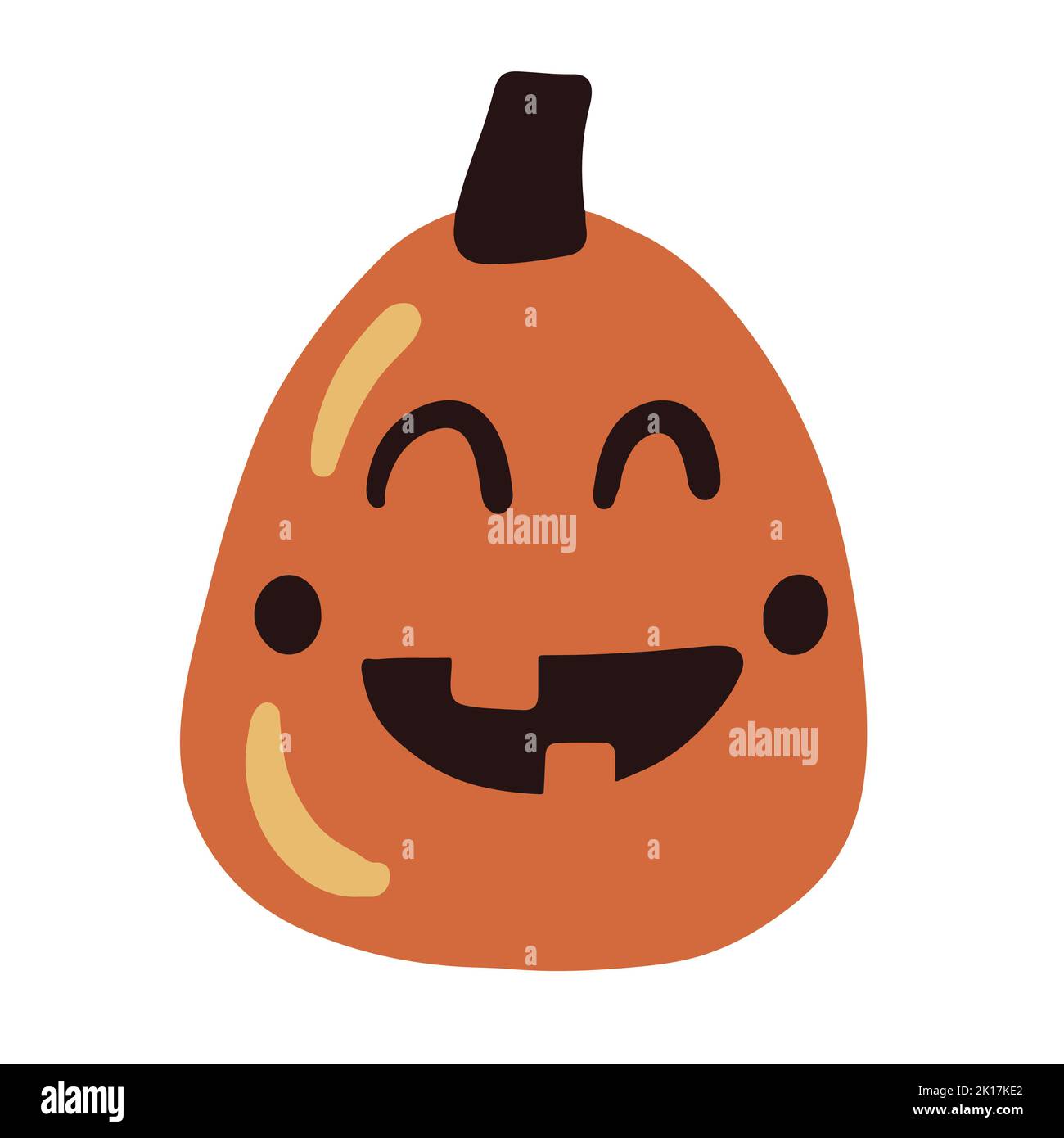 Monochrome jack lantern scary halloween Stock Vector Images - Alamy