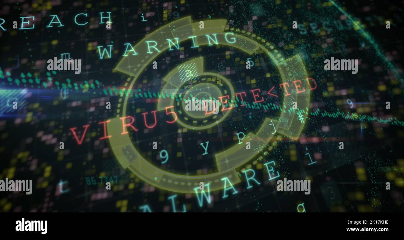 Image of scope scanning and data processing over moving columns Stock Photo - Alamy