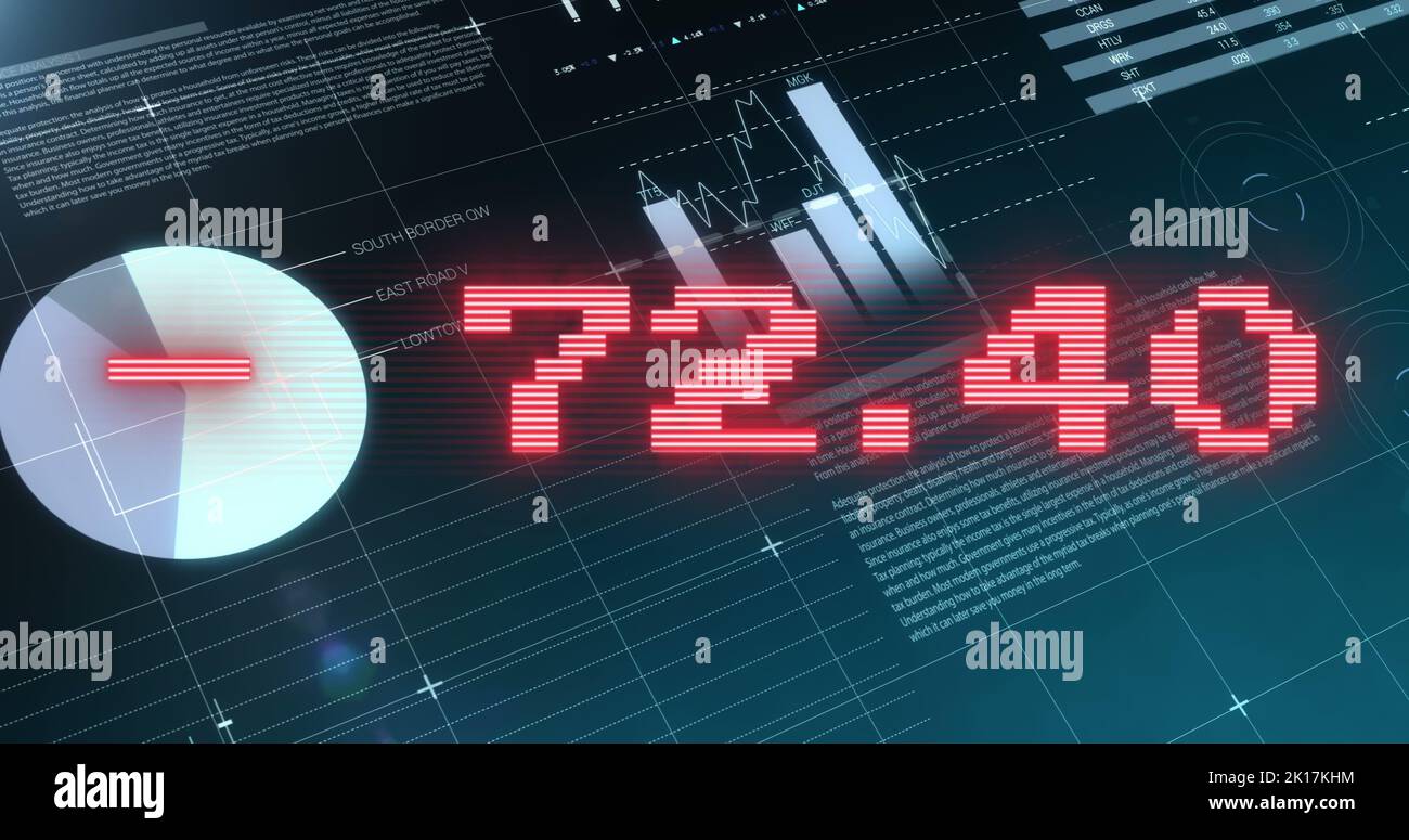 Image of data processing over black background Stock Photo - Alamy