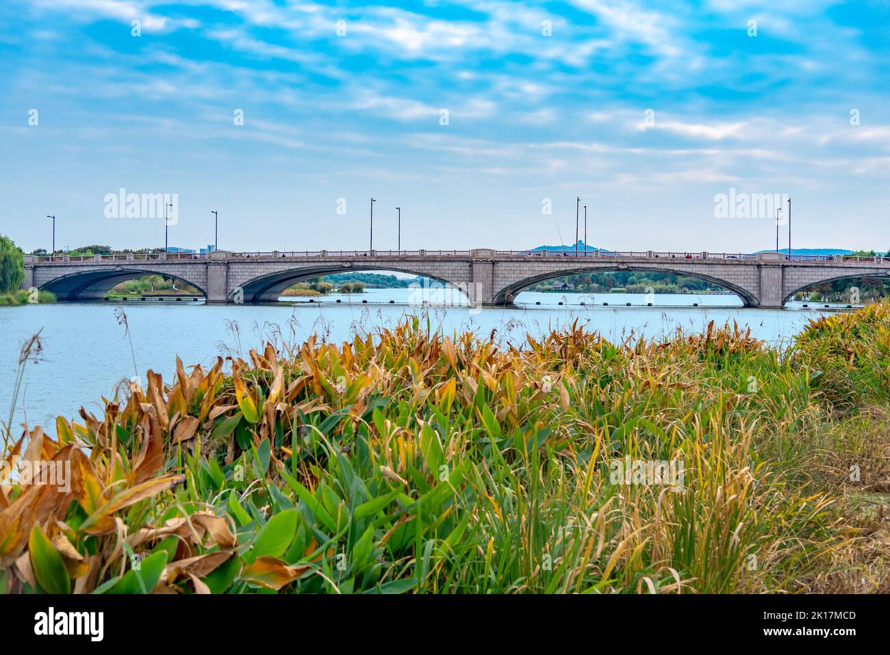 The autumn scenery of Lihu scenic spot in Wuxi, China Stock Photo - Alamy