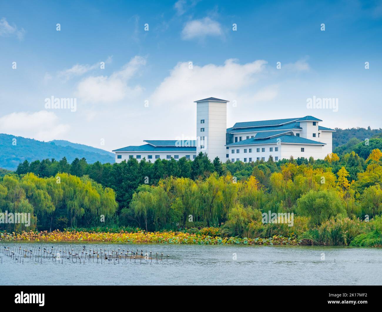 The autumn scenery of Lihu scenic spot in Wuxi, China Stock Photo - Alamy