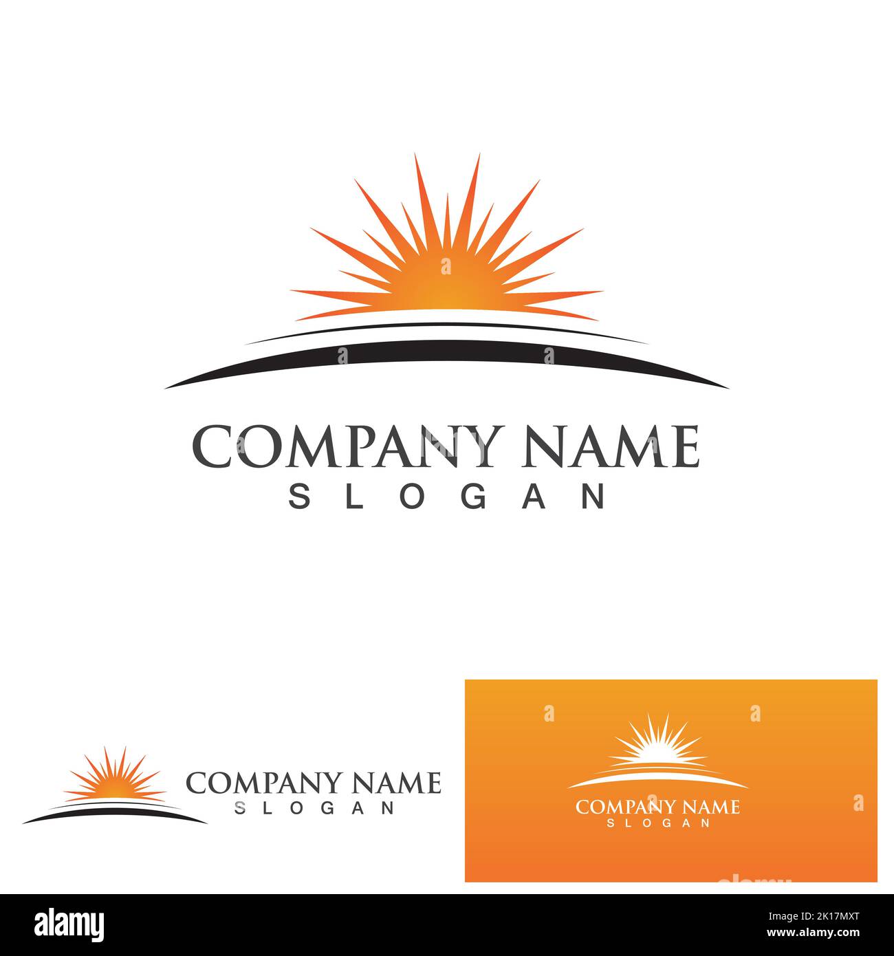 Ocean Sunset Logo Design Inspiration. isolated on white background ...