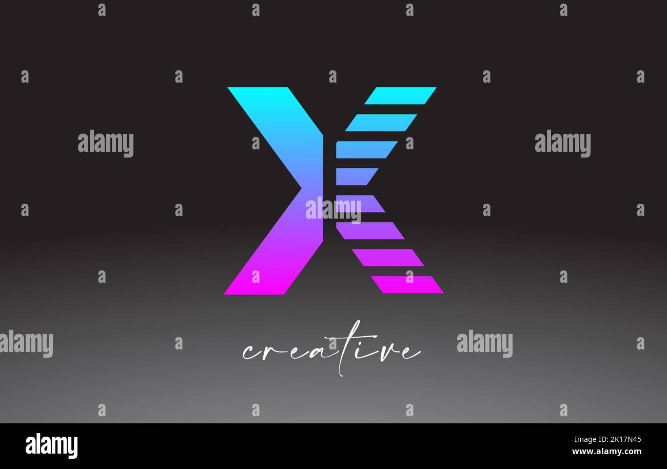 Neon letter x Stock Vector Images - Alamy