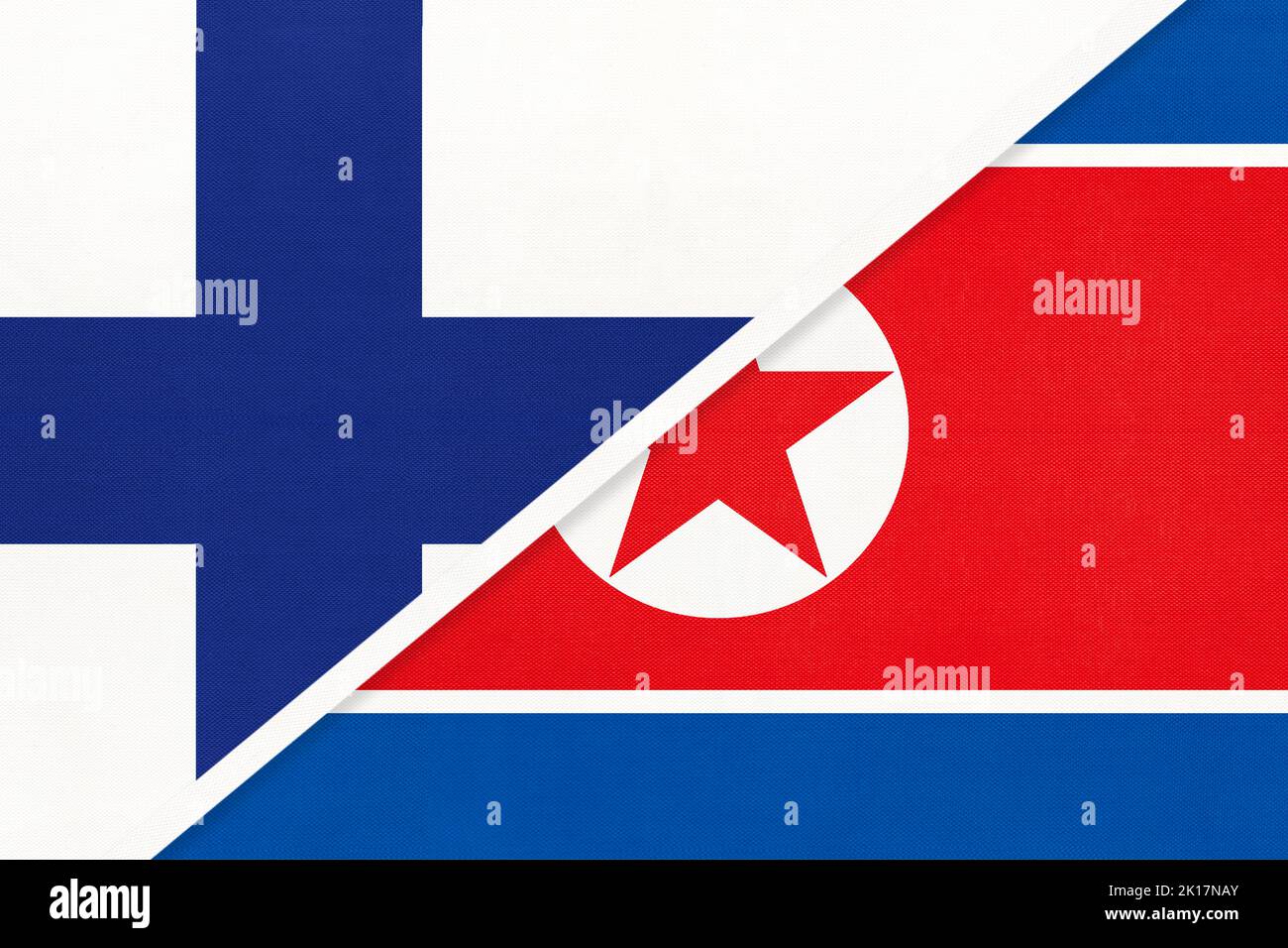 Finland and North Korea or DPRK, symbol of country. Finnish vs Korean ...