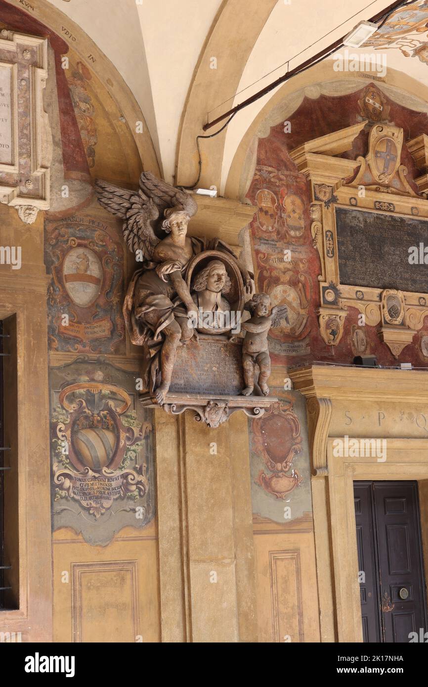 Renaissance architectural detail on one of the support pillars of the ...