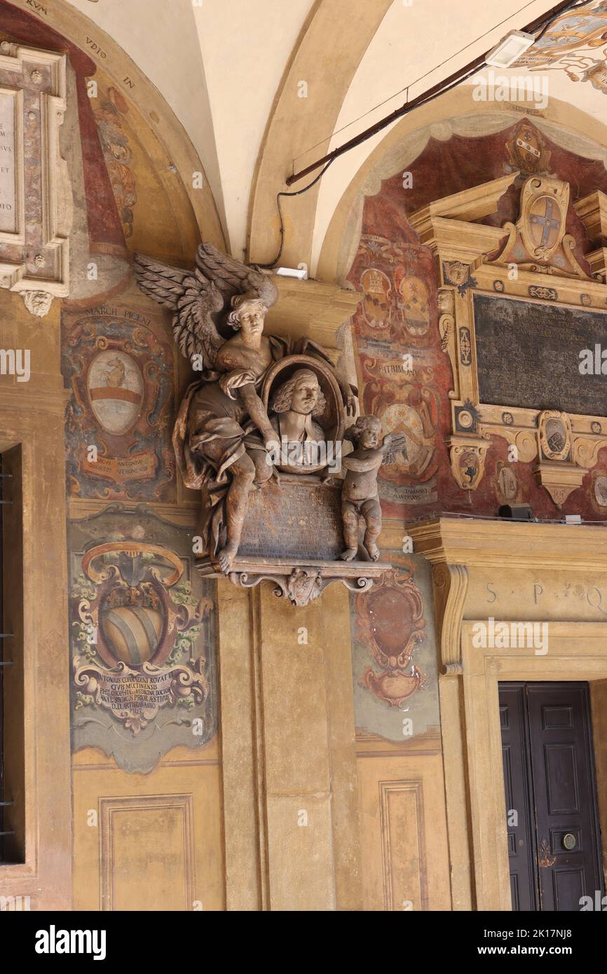 Architectural detail found in the central library of Bologna Stock ...