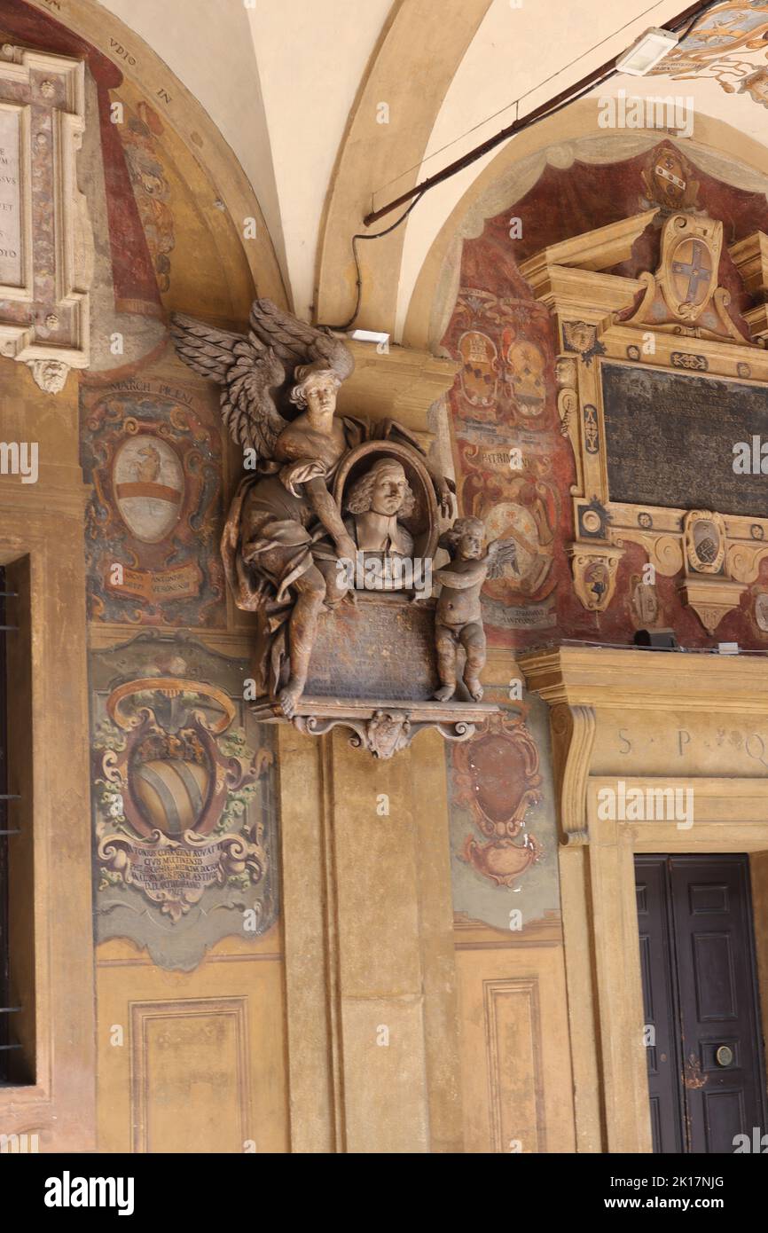 Renaissance architectural detail on one of the support pillars of the ...