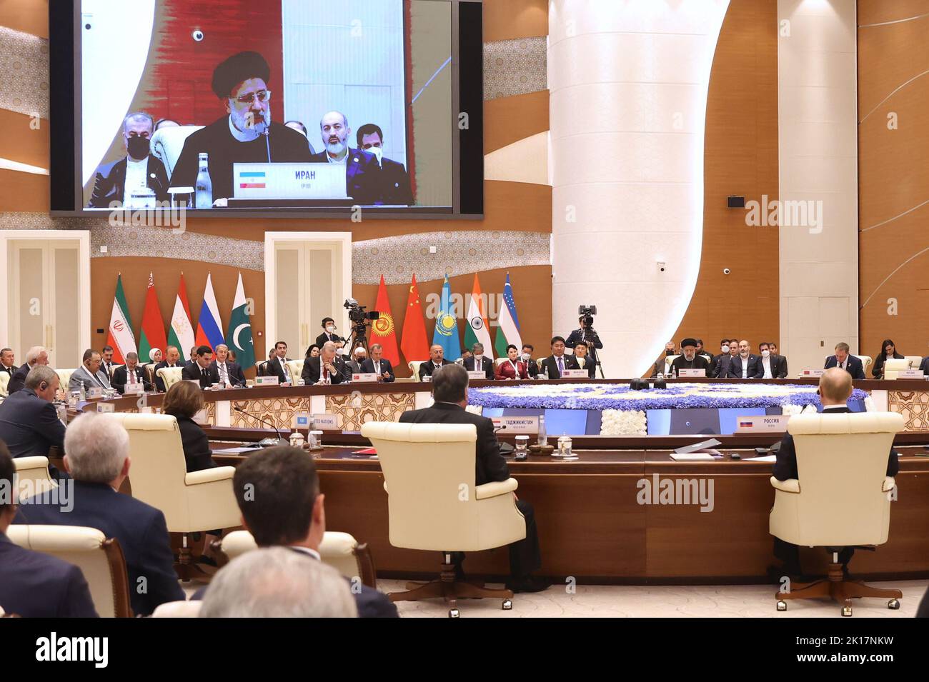 Samarkand, Uzbekistan. 16th Sep, 2022. Iranian President EBRAHIM RAISI ...