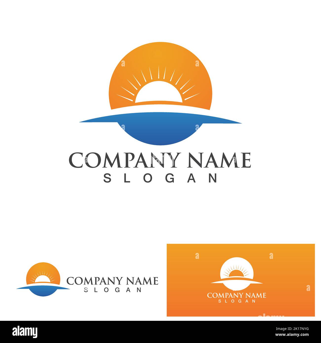 Ocean Sunset Logo Design Inspiration. isolated on white background ...