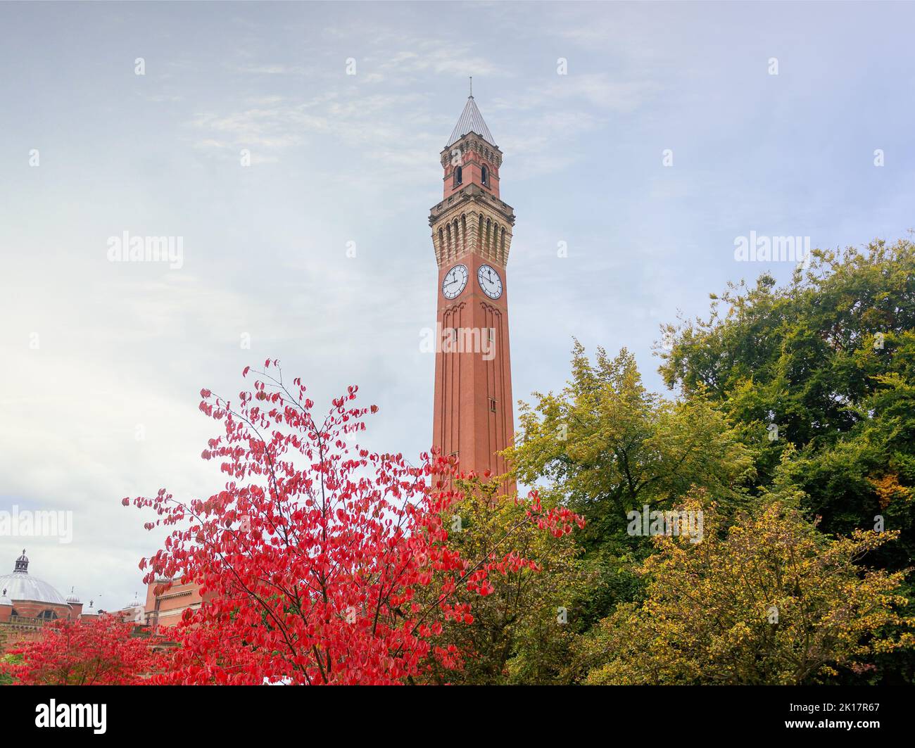 A below view of the Joseph Chamberlain memorial clock tower in ...