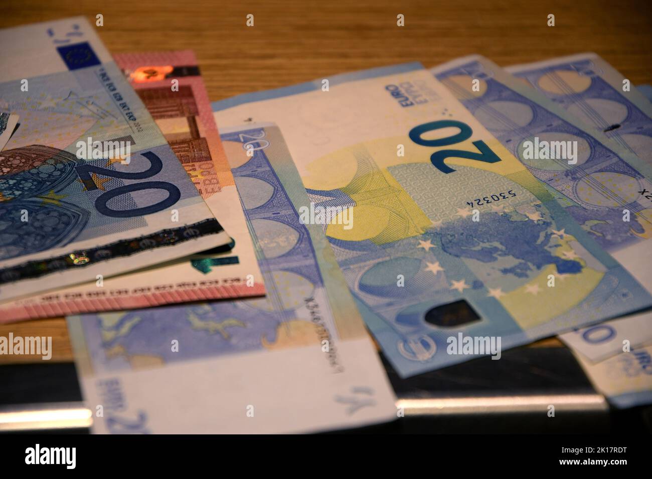 Copenhagen -Denmark -16 septmeber 2022-Euro money notes in danish ...