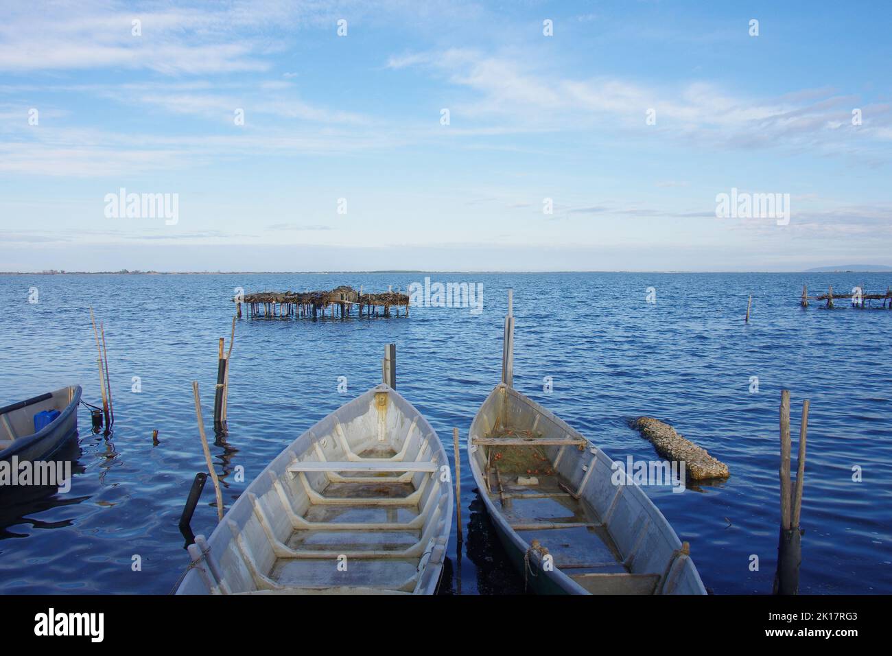 Lesina and its lake - Gargano - Puglia Stock Photo - Alamy