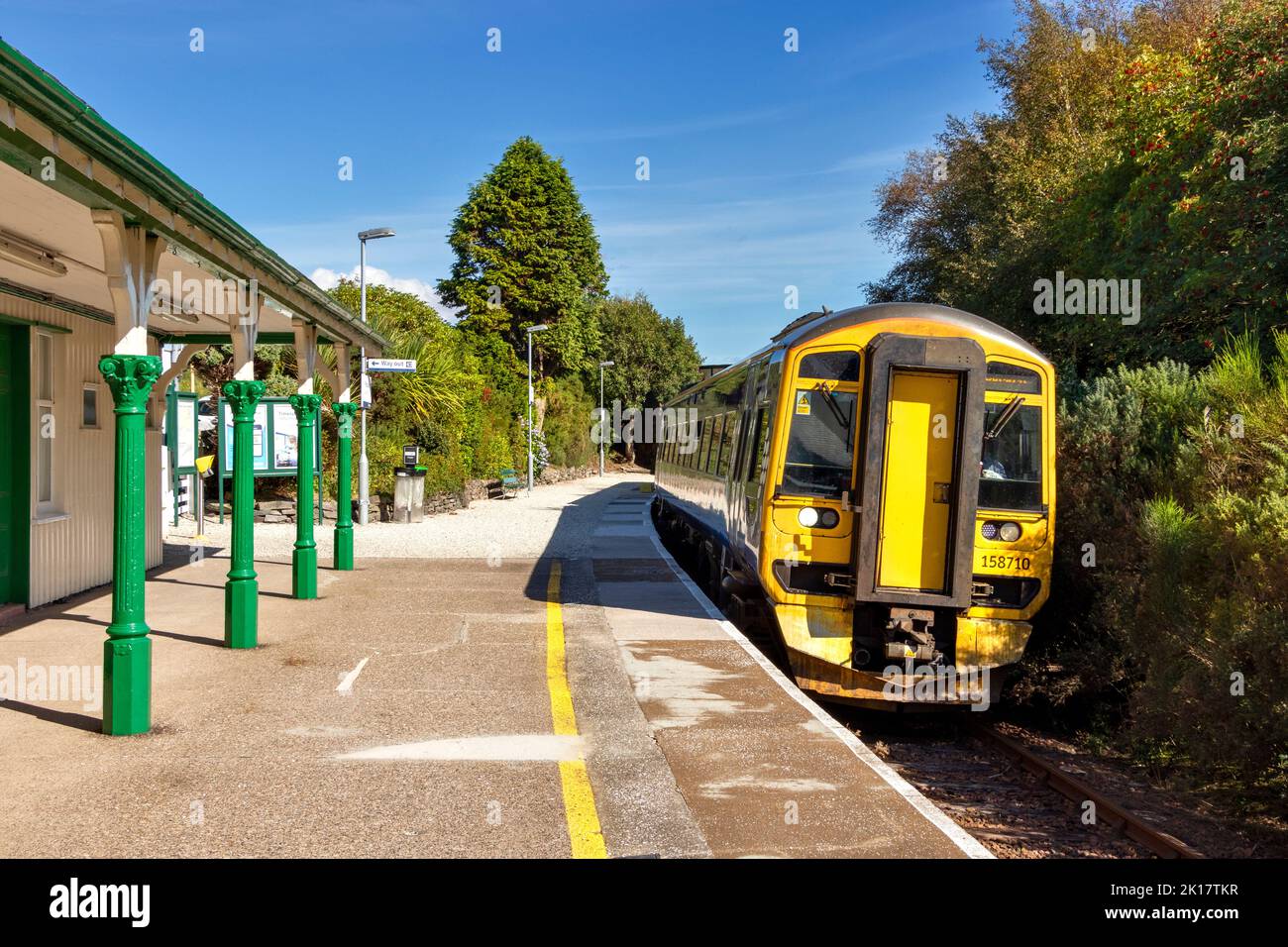 PLOCKTON STATION WESTER ROSS SCOTLAND LATE SUMMER THE SCOTRAIL TRAIN ...