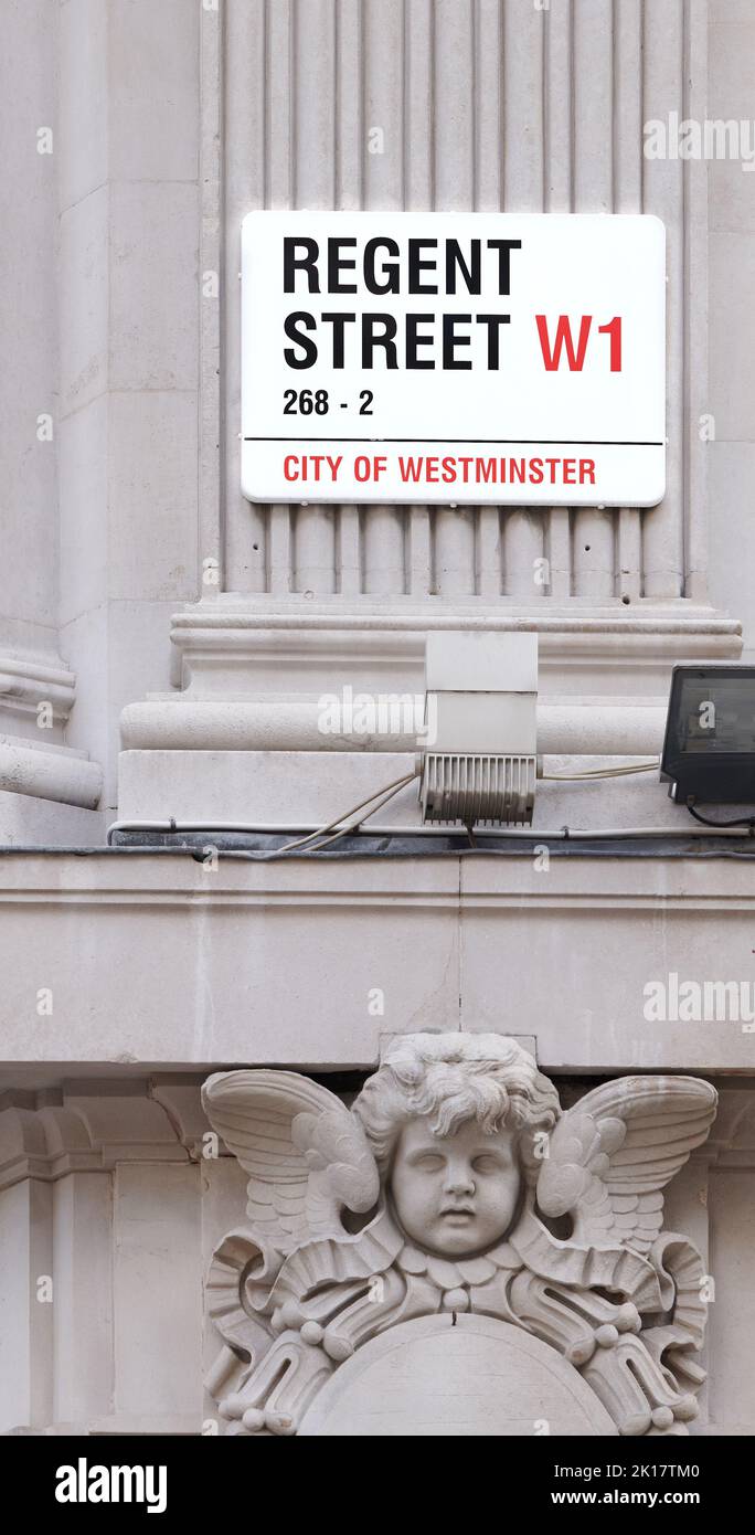 Street sign for Regent Street, London W1, England Stock Photo - Alamy