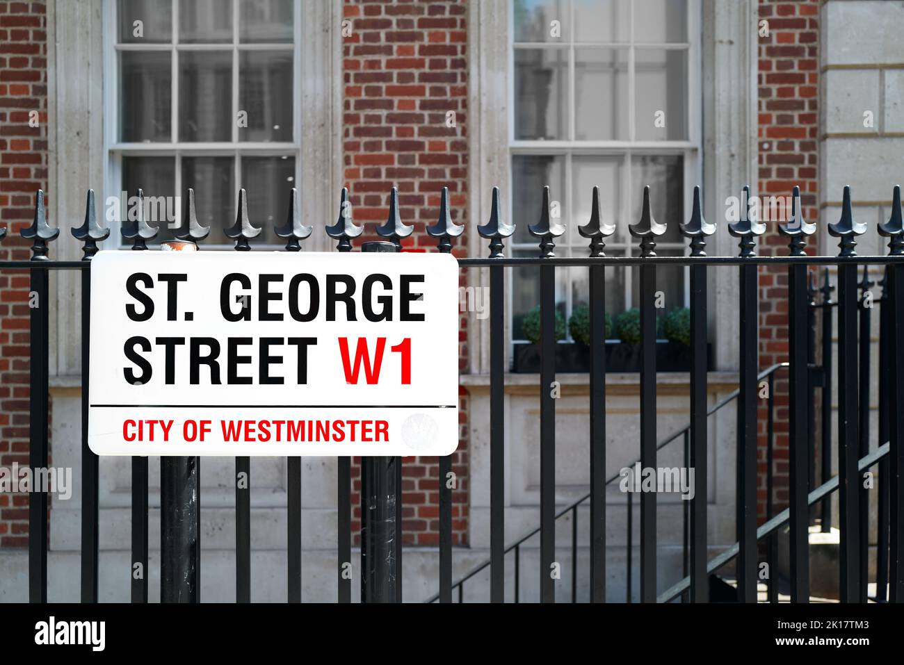 Street sign for St George Street, London W1, England Stock Photo - Alamy