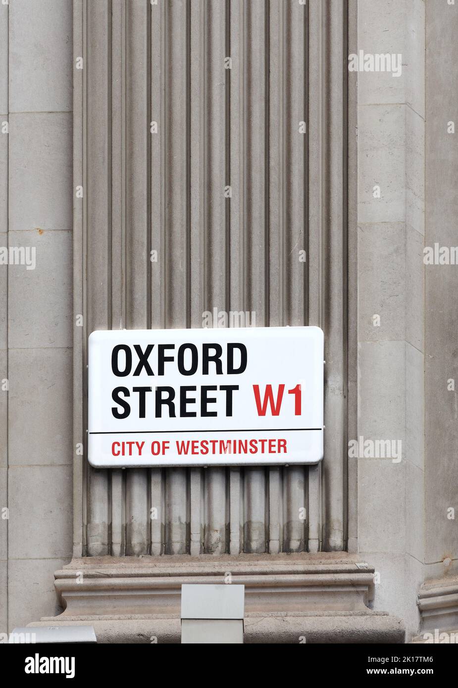 Street sign for Oxford street , London W1, England Stock Photo - Alamy