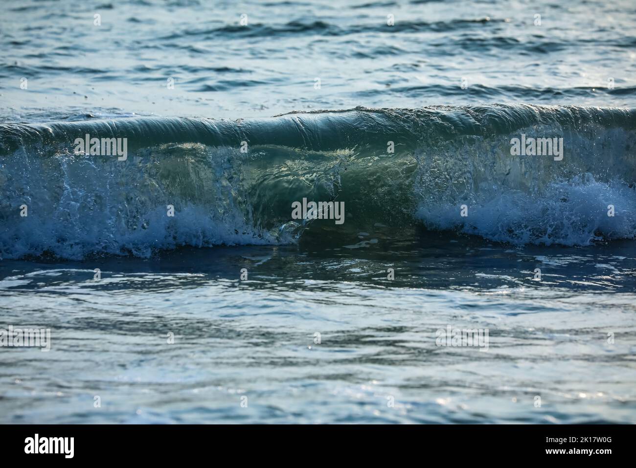 Beautiful clean ocean water waves crashing on beach, sea wave nature ...