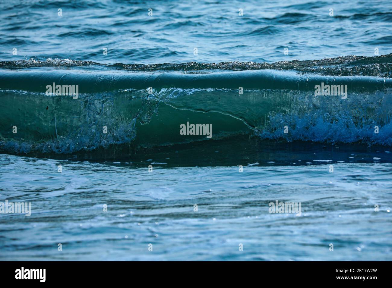 Beautiful clean ocean water waves crashing on beach, sea wave nature ...