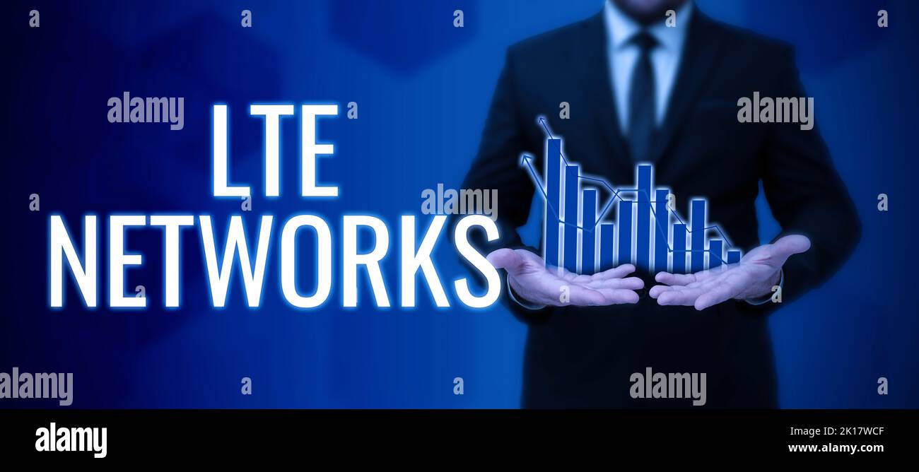 Text showing inspiration Lte Networks. Conceptual photo Fastest network ...