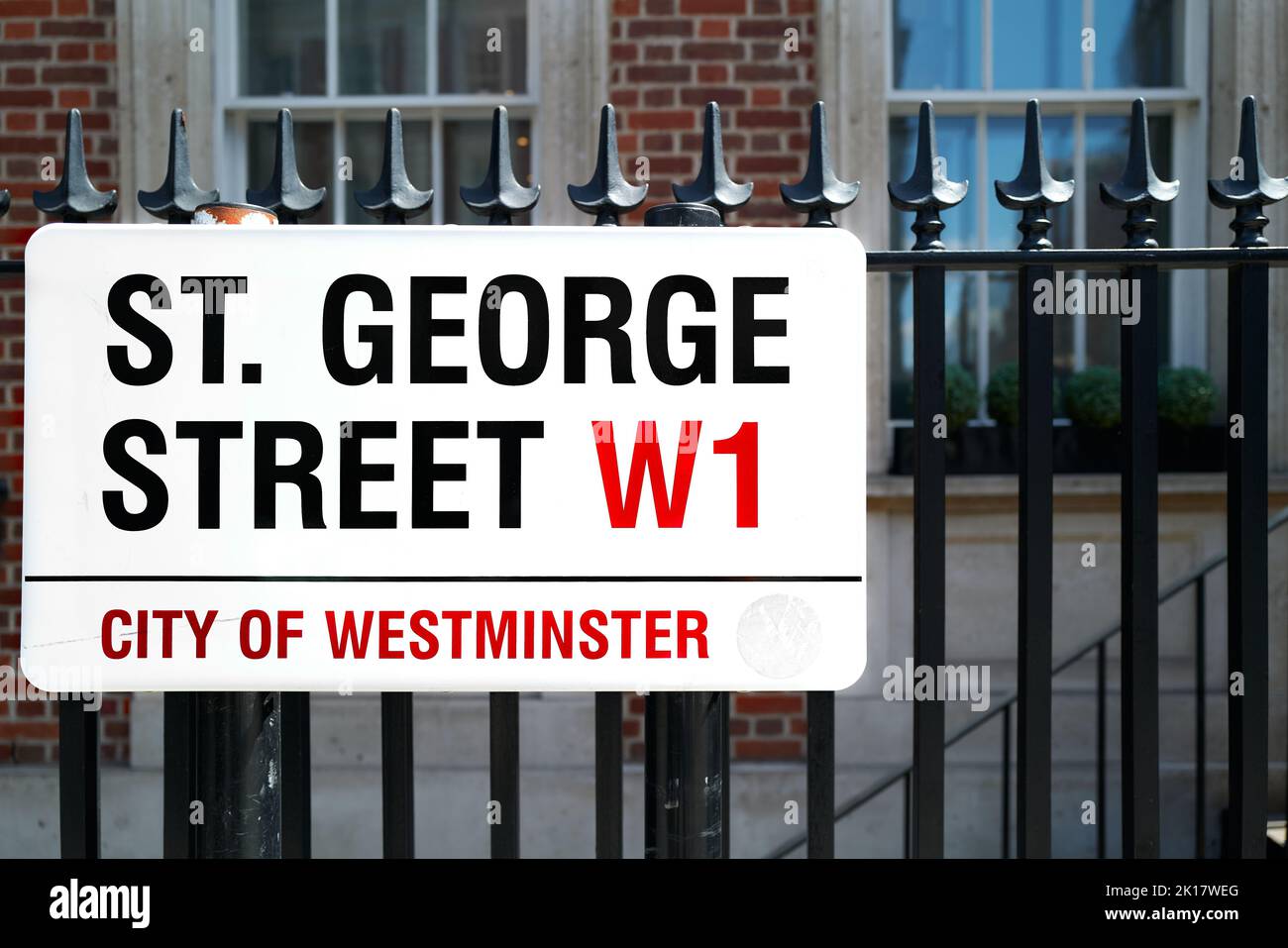 Street sign for St George Street, London W1, England Stock Photo - Alamy