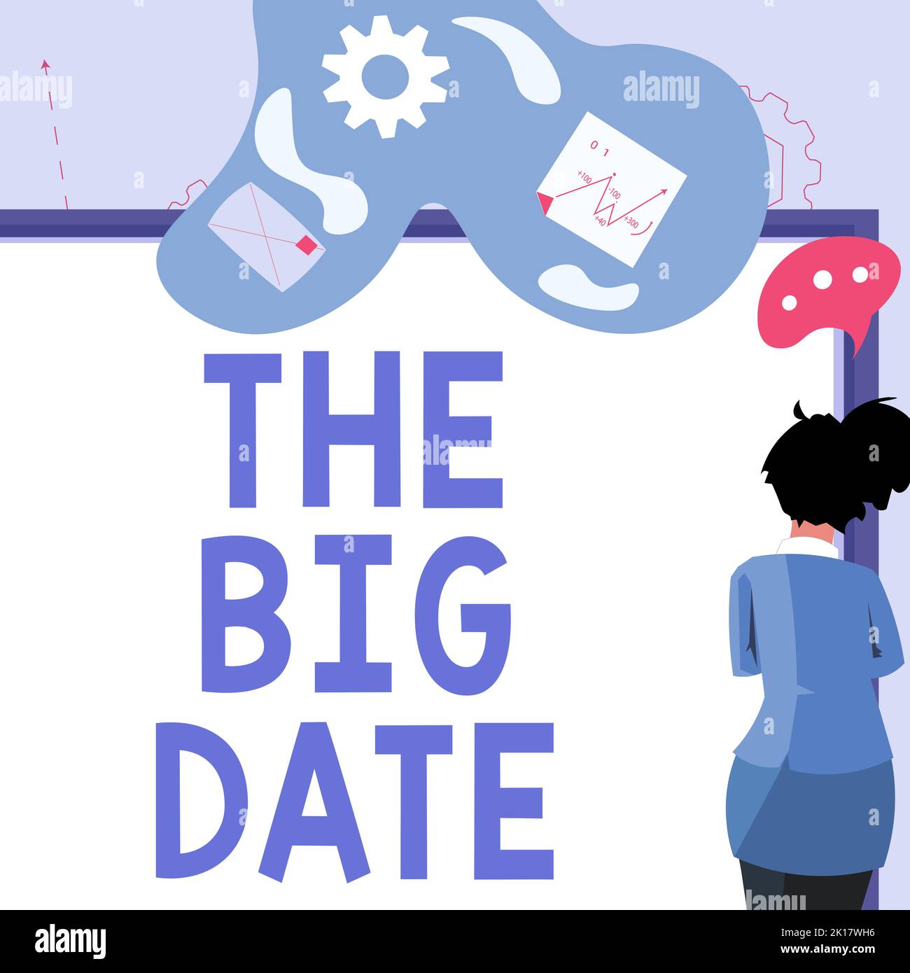 Text caption presenting The Big Date. Internet Concept Important day ...
