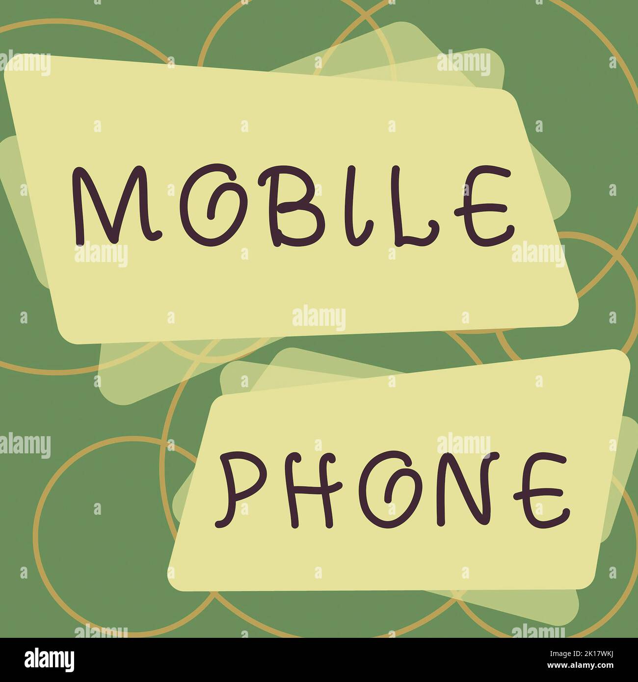 Text showing inspiration Mobile Phone. Concept meaning A handheld ...