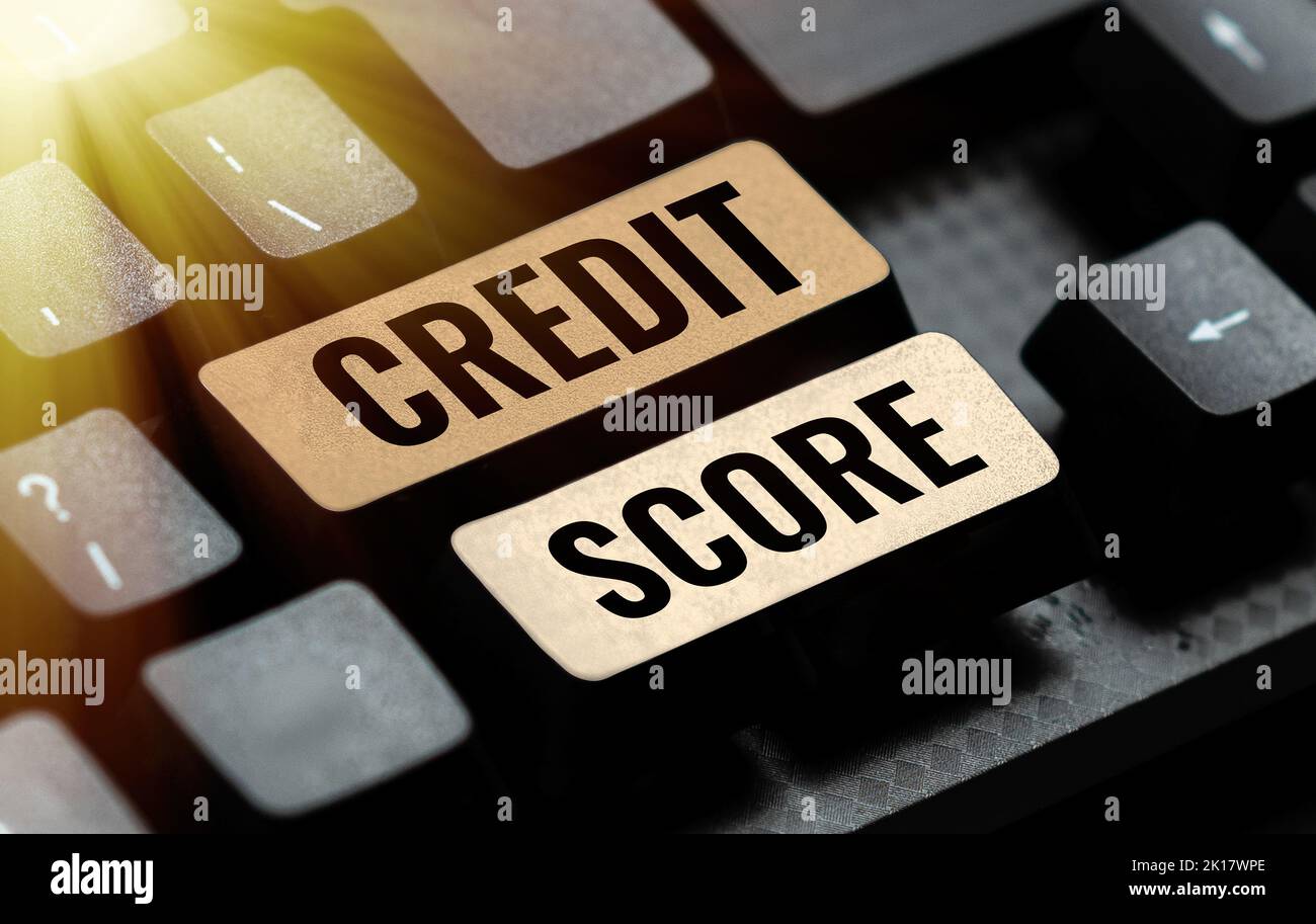 Inspiration showing sign Credit Score. Concept meaning Represent the ...
