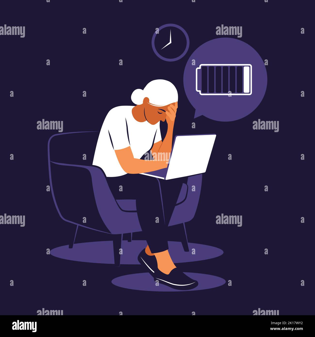 Professional burnout syndrome. Frustrated worker, mental health ...