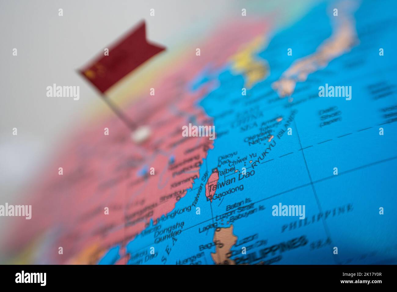 Taiwan island on geopolitical map. Taiwan, officially the Republic of ...