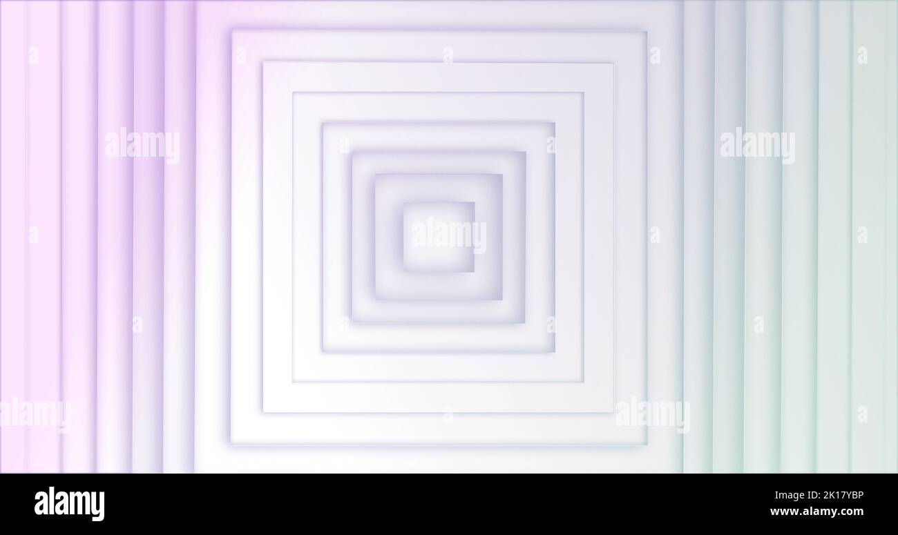 Image of multiple gradient purple white to green squares moving in ...