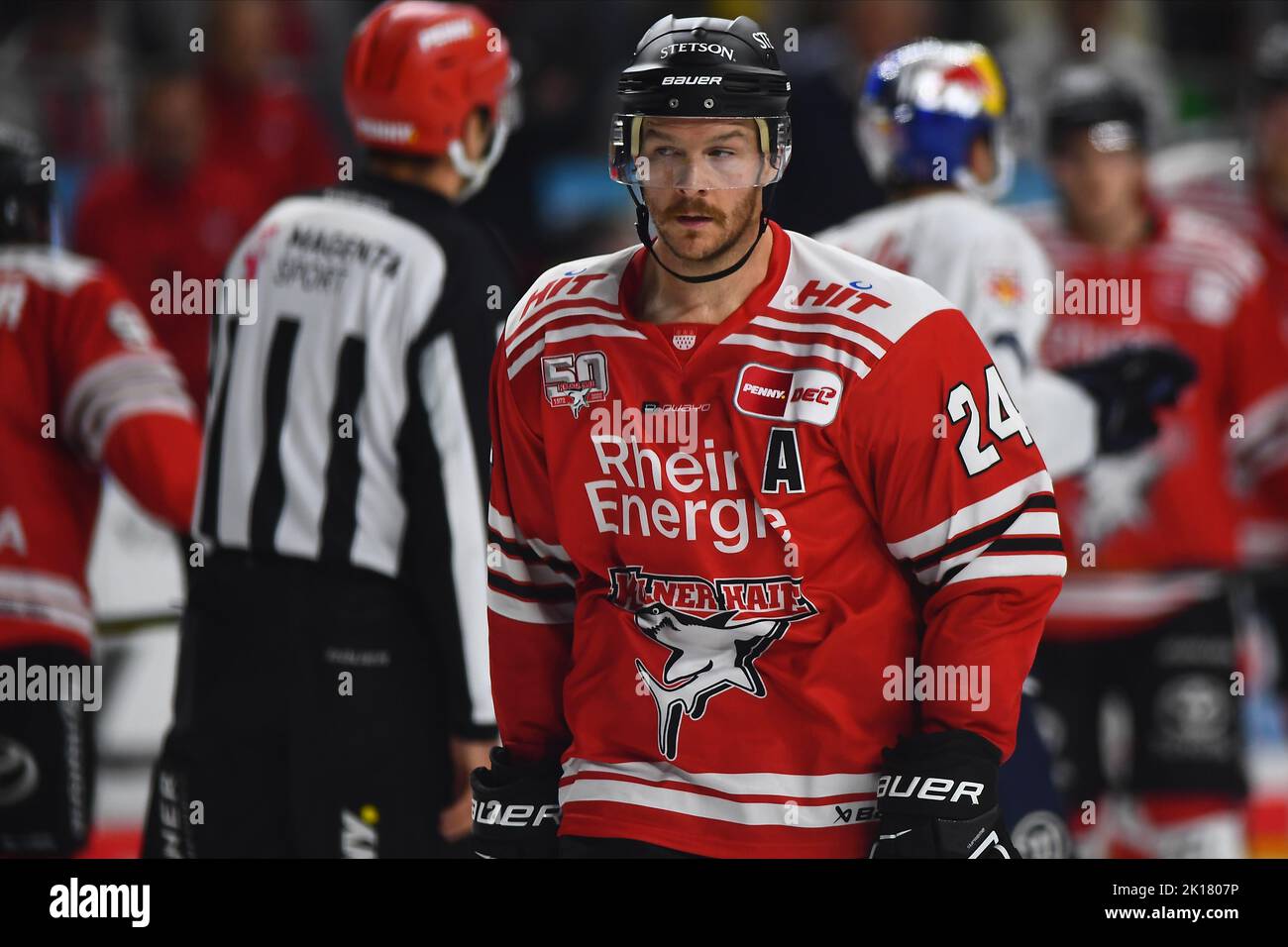 COLOGNE, GERMANY - SEPTEMBER 15, 2022: ZACHARY SILL. Hockey match DEL ...