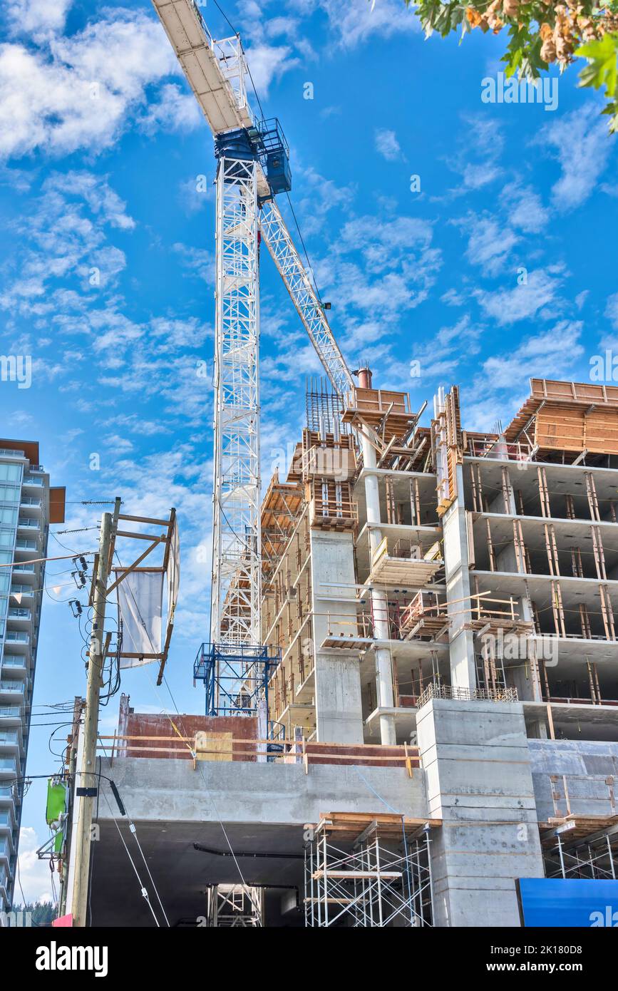 Concrete high rise residential building under constraction Stock Photo ...