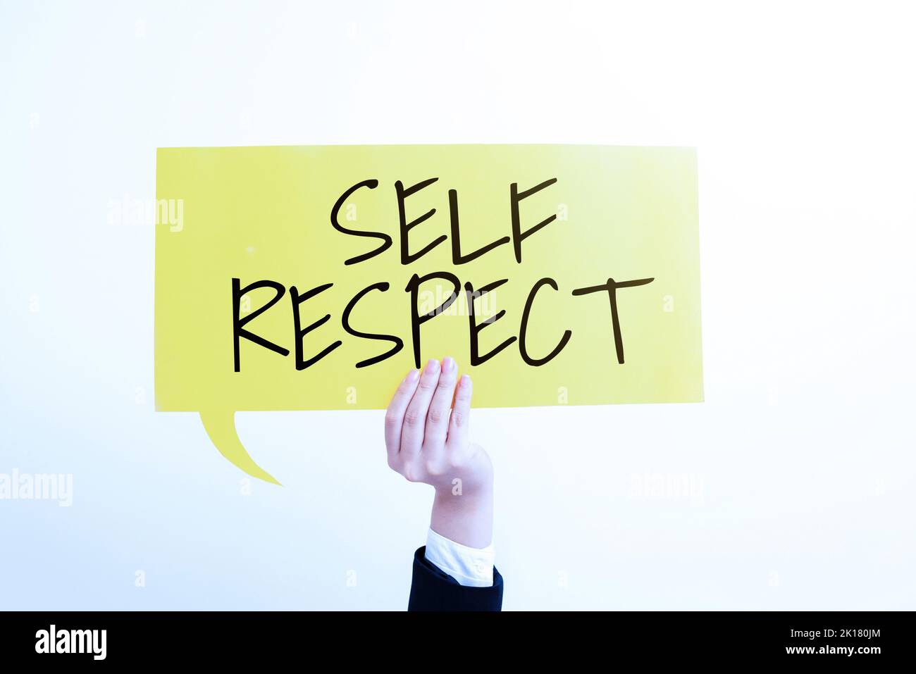 Conceptual caption Self Respect. Business approach Pride and confidence ...