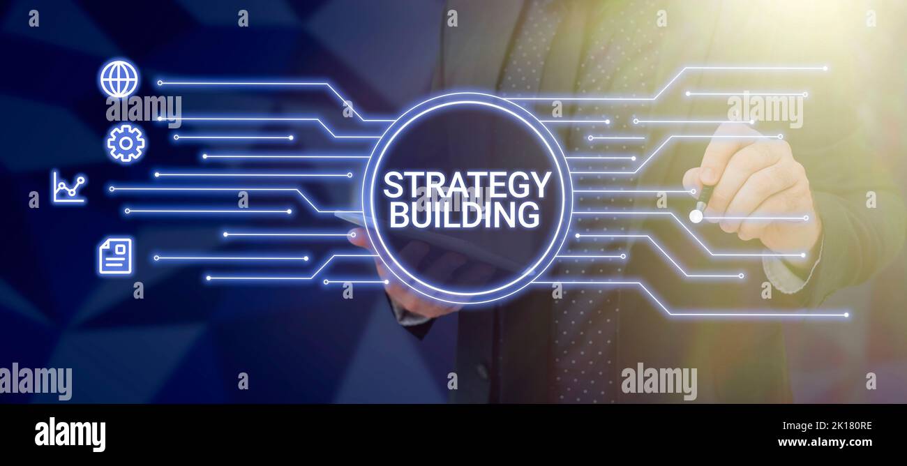 Text showing inspiration Strategy BuildingLeveraging Buying and ...