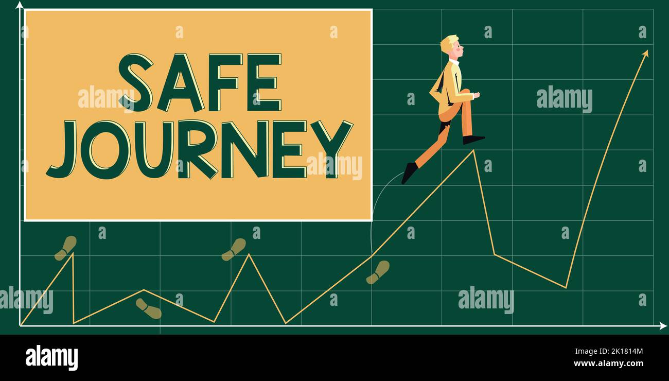Text sign showing Safe Journey. Internet Concept Blessing Bid farewell ...