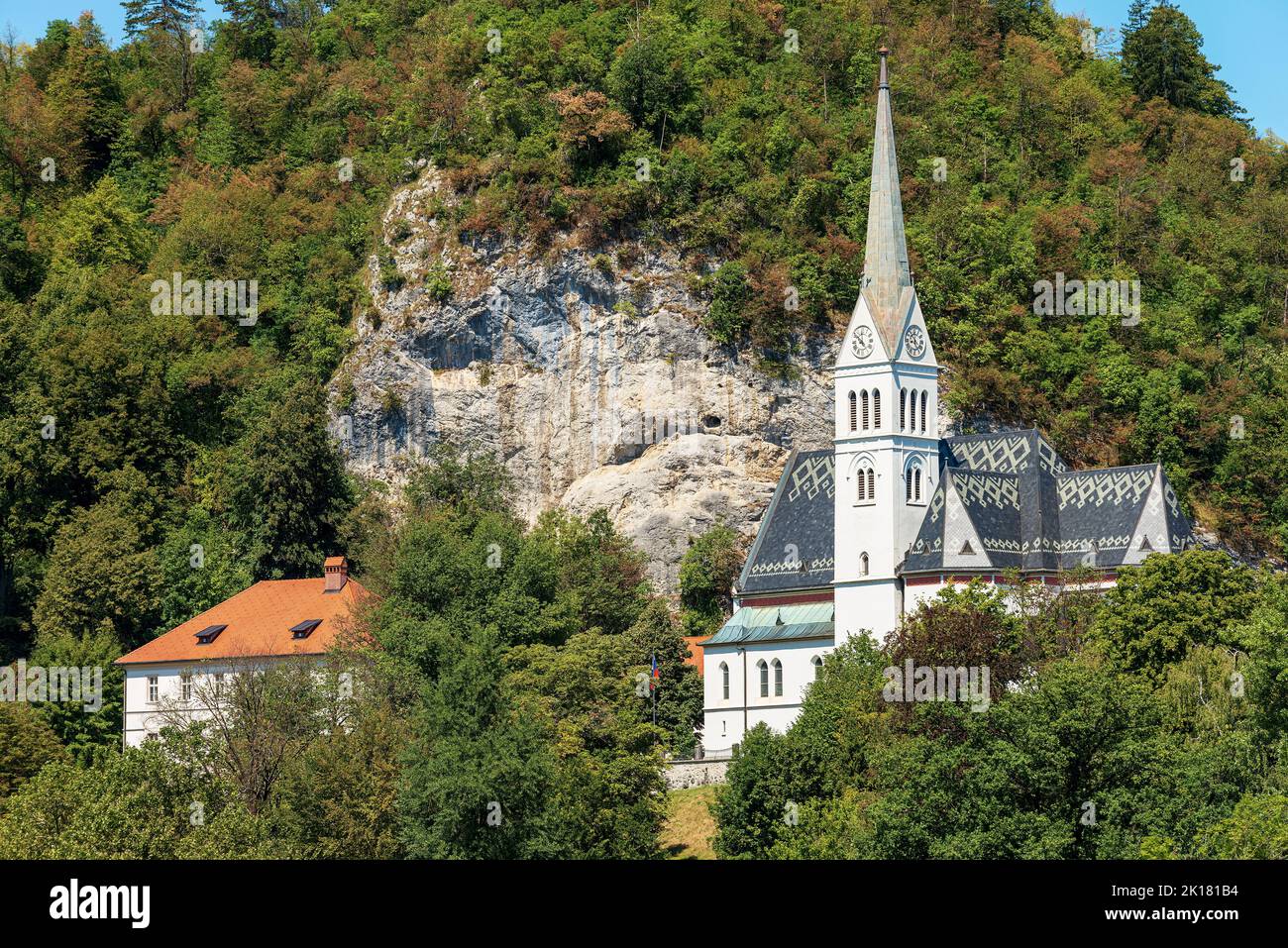 Saint Martina Parish Church in Gothic Revival or neo-Gothic style, 1903 ...