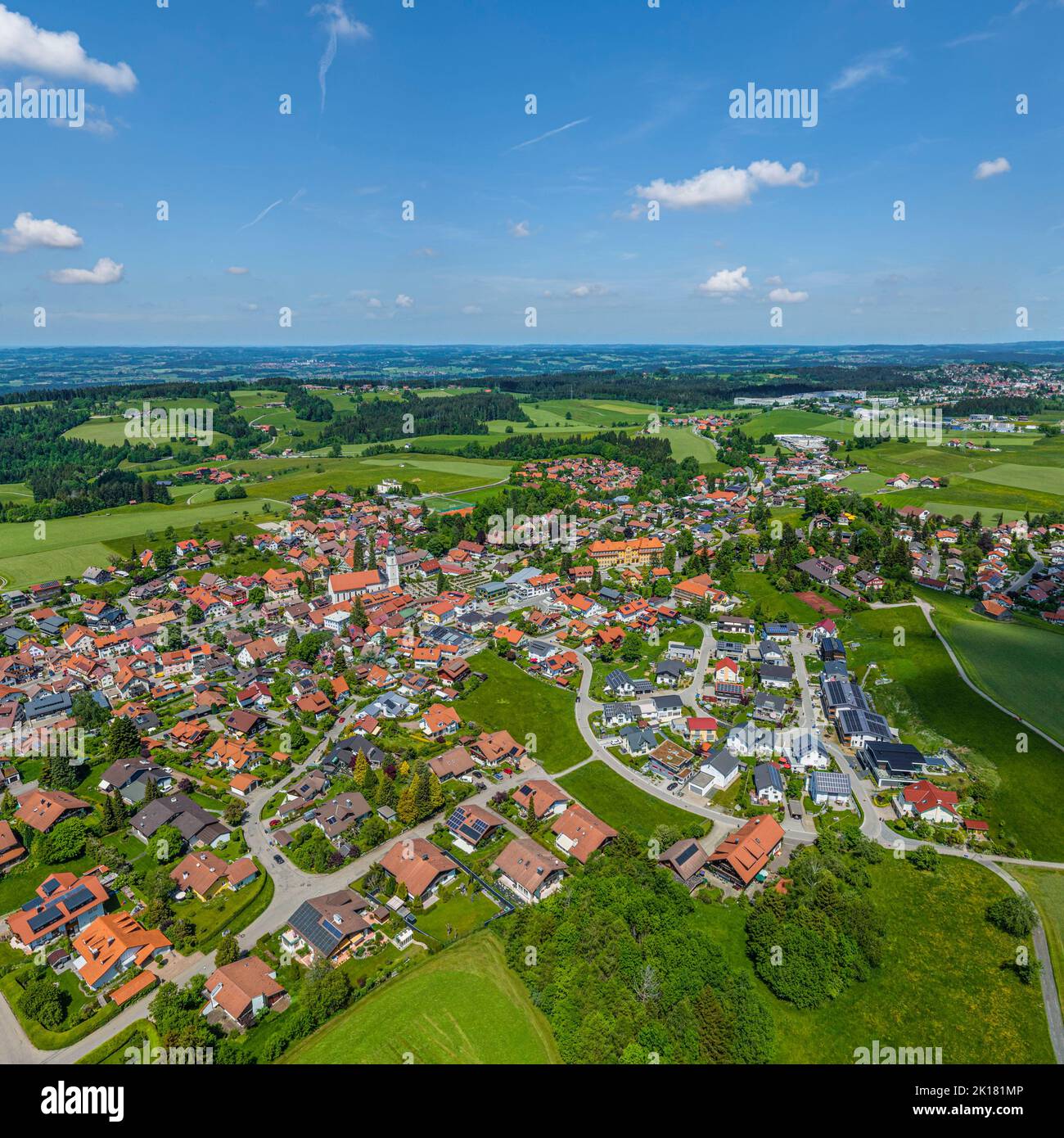 Scheidegg in Western Allgaeu from above Stock Photo - Alamy