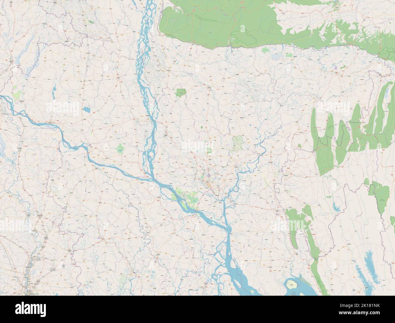 Dhaka outline map hi-res stock photography and images - Alamy